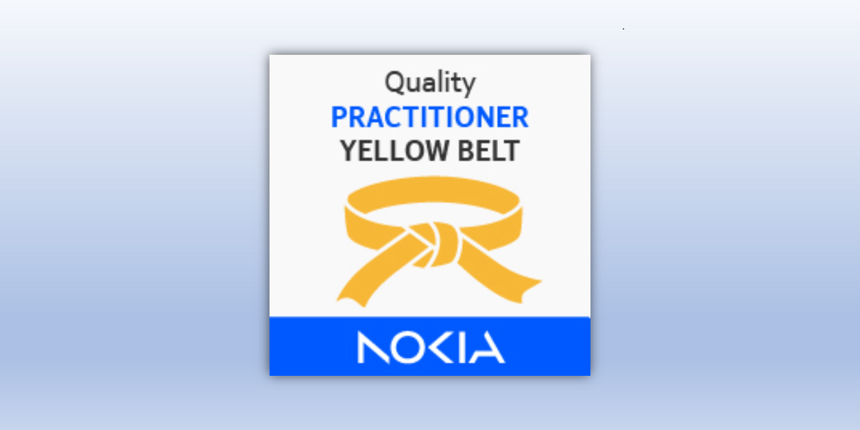 Quality Practitioner Yellow Belt | Nokia badge