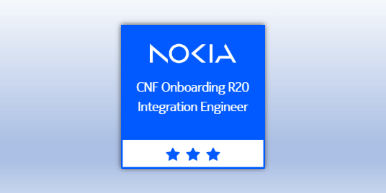 CNF Onboarding R20 Integration Engineer | Nokia badge